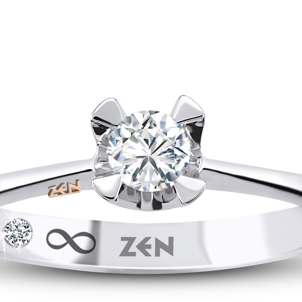 0,12 Karat Valentine Forevermark Tektaş Altın Pırlanta Yüzük ...